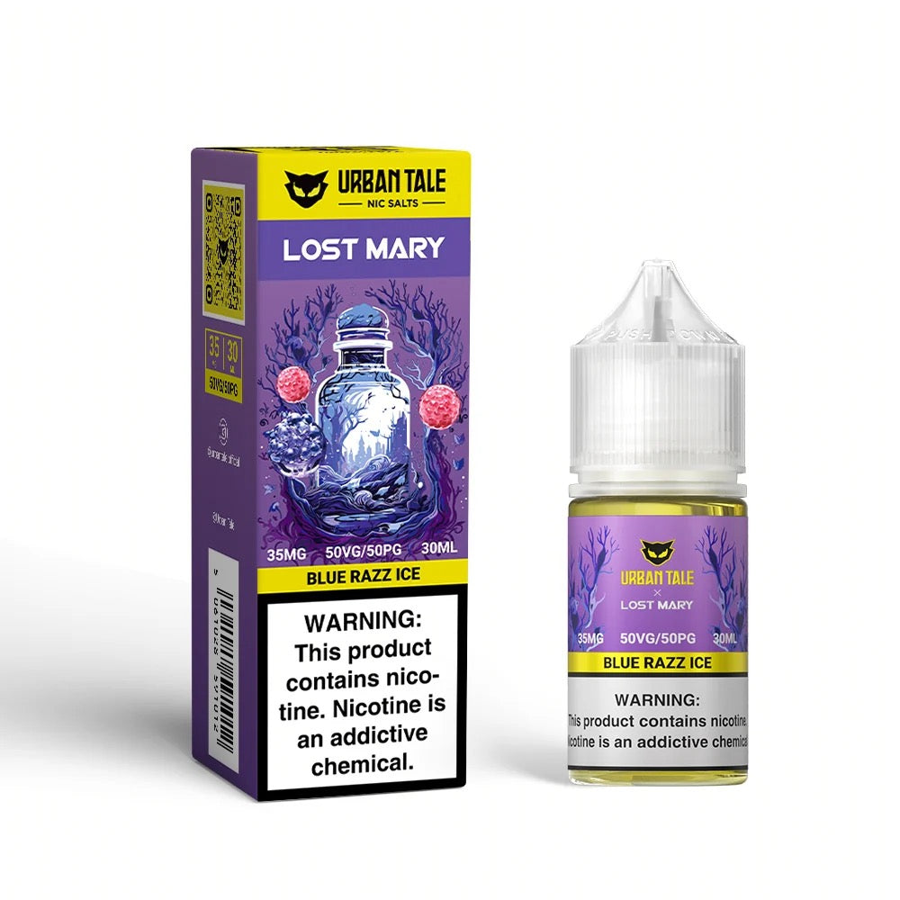 Blue Razz ICE SALT - Lost Mary x Urban Tales - 30ml – Giant Nic